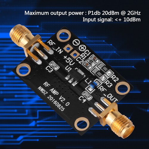 20DB High Performance Amplifier LNA 0.05-6G NF=0.6dB RF FM HF VHF/UHF ...