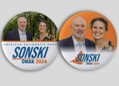 Peter Sonski Onak President VP 2024 Pinback Buttons Political THIRD ...