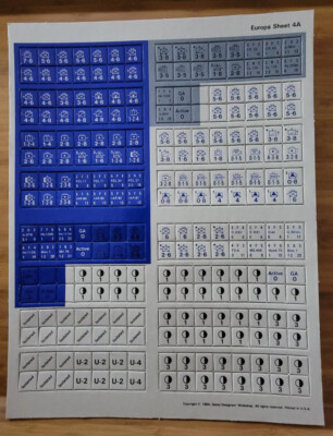 GDW Europa #4A Wargame Counters Only Unpunched (P) | eBay