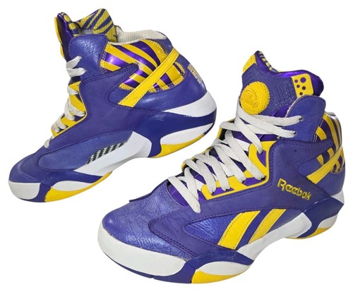 Reebok Shaq Attaq Retro Pump LSU Tigers Purple Yellow Sneakers Mens 8.5 ...