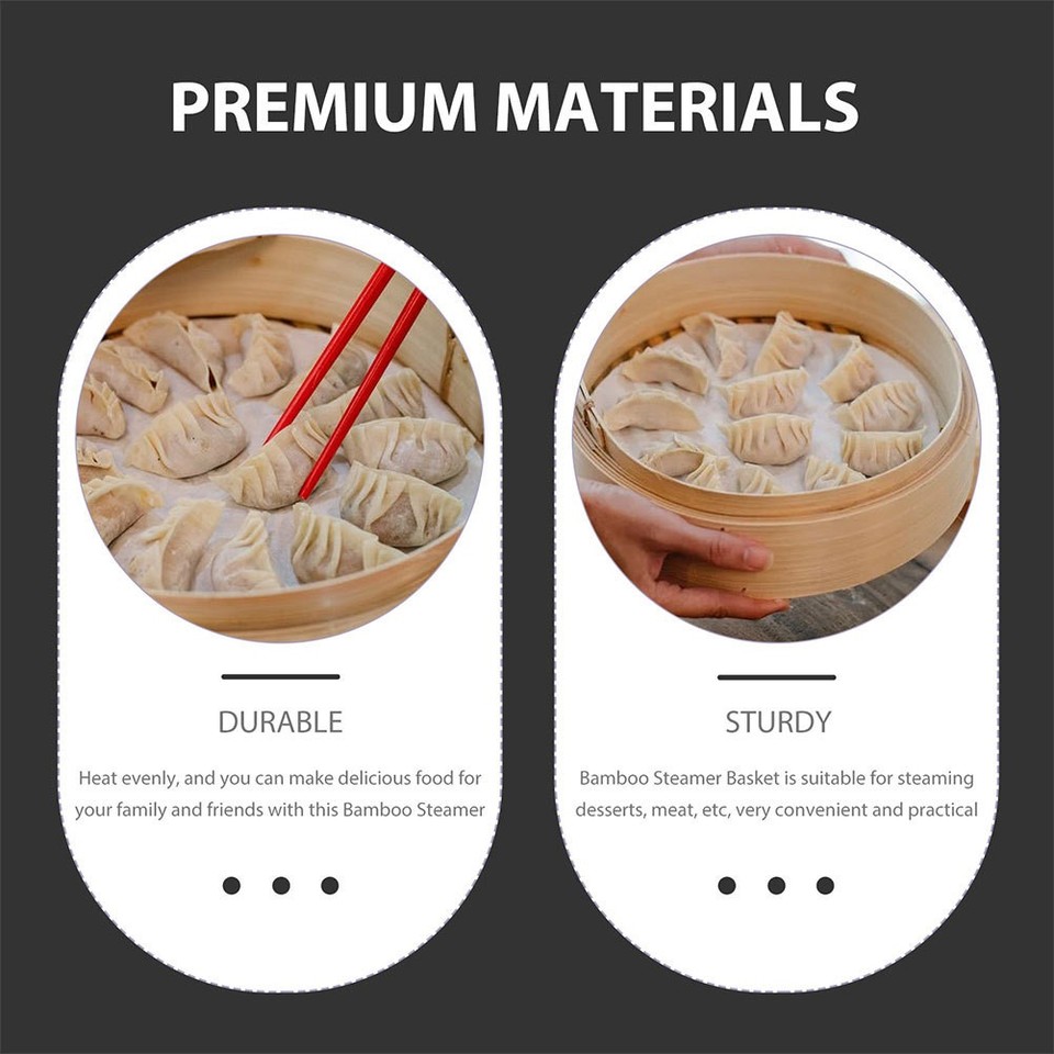 Bamboo Dumpling Steamer Basket Baskets for Cooking Dumplings Rice | eBay UK