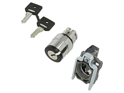 XB4BG41 Switch: Rotary switch with key 22mm rod.Pos: 2 NO IP66 CUTTER ...