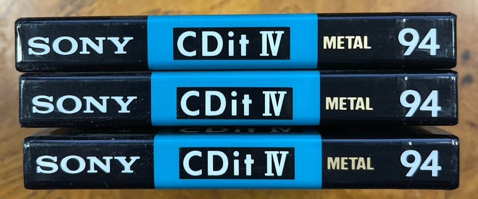 Pack of 3 Sony CDit Metal Type IV Audio Cassette Made in Japan New ...