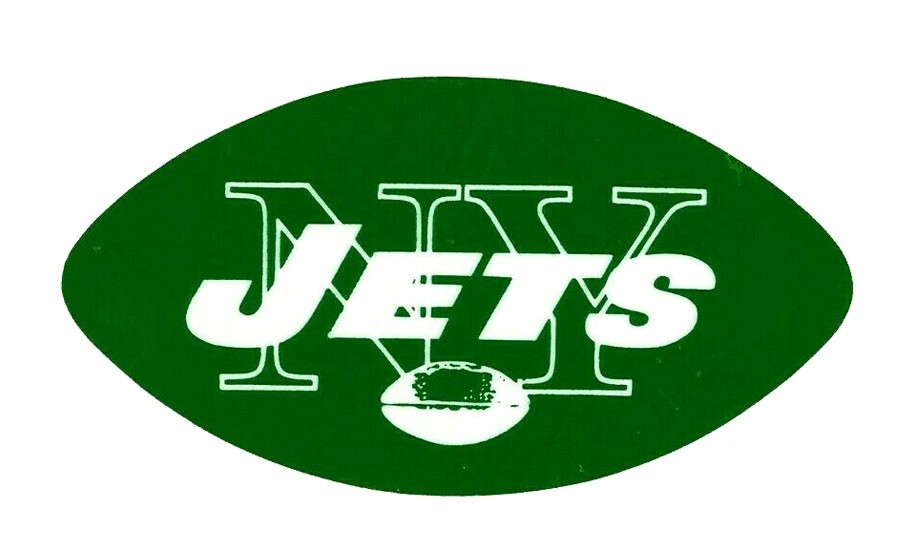NOS 1970s style Throwback New York Jets Football Helmet Decal - One ...