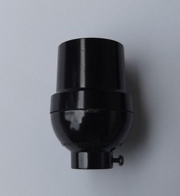 BLACK PLASTIC SHORT KEYLESS LAMP SOCKET E26 MEDIUM BASE 47675JB | eBay