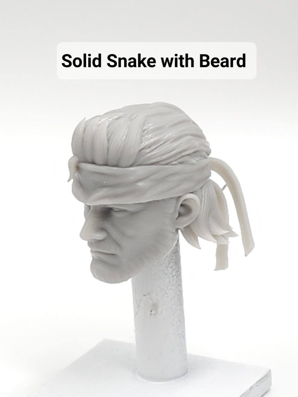 3d Printed SOLID SNAKE HEAD #1 1:12 6" GI Joe Classified/Marvel Legends ...