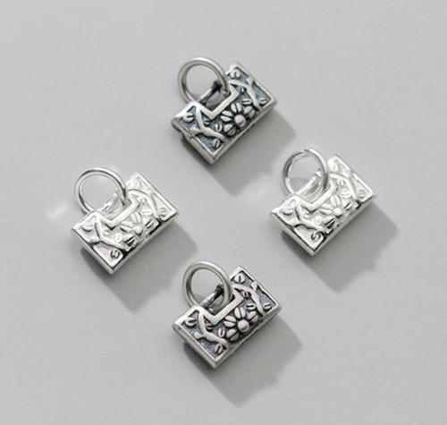 1PC 925 Sterling Silver Longeval Lock Lotus DIY Lotus Dangle Charm | eBay