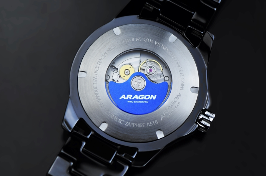 NEW! Aragon Black Ceramic Watch True GMT Automatic Miyota Mvmt Mystery ...