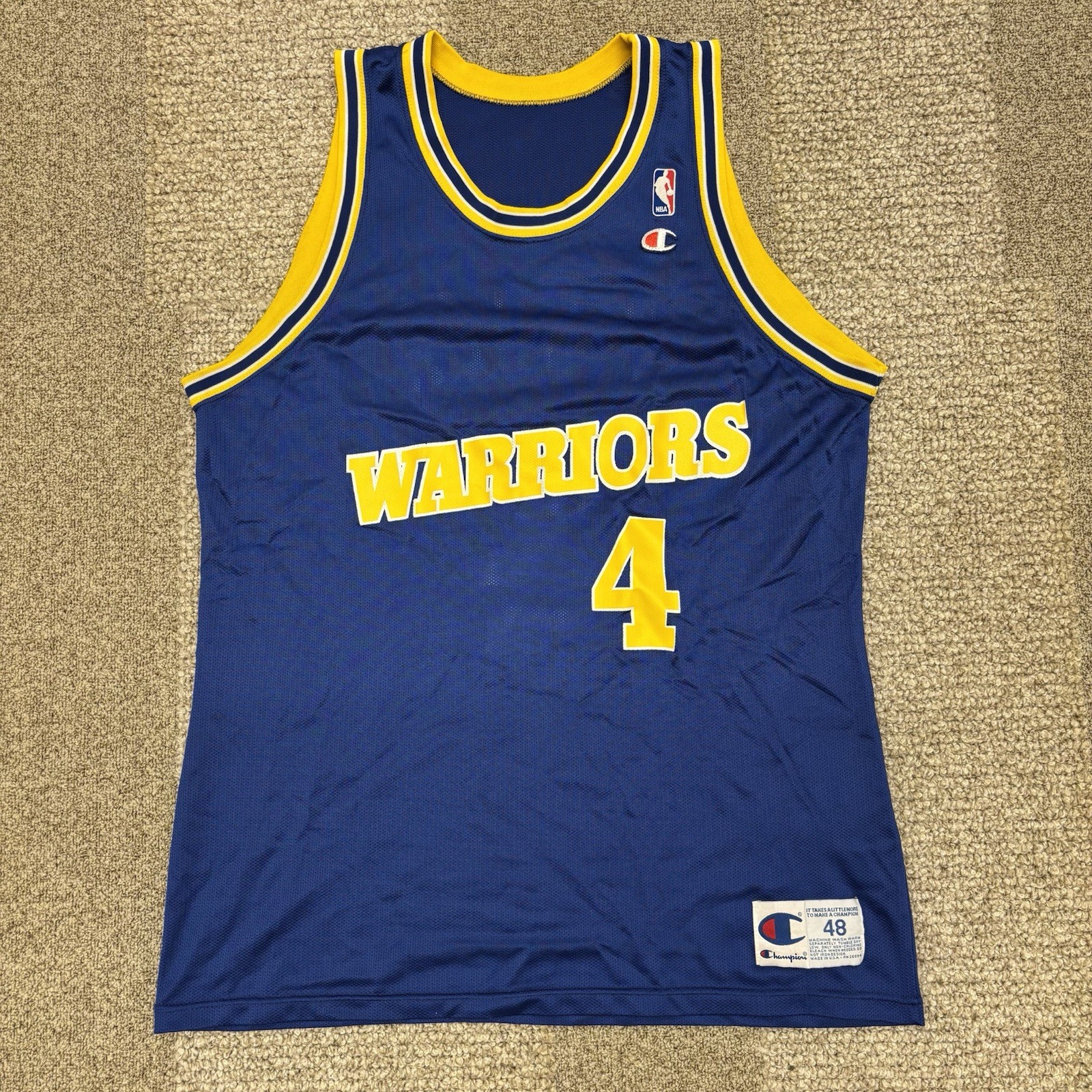 Vintage 90s Champion Chris Webber Golden State Warriors NBA Basketball Jersey | eBay