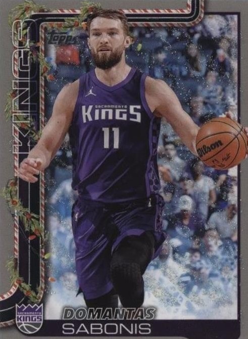 2025-26 Topps Holiday - Domantas Sabonis #H134 Holiday Silver Glitter ...