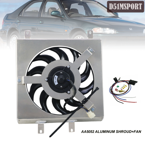 Radiator Aluminum Shroud+Fan Kit For Honda CIVIC 1992-2000 D15 D16 EK ...