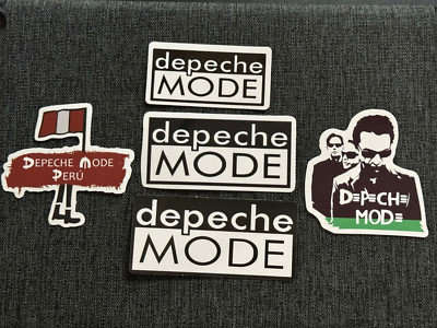 Lot of (5) DEPECHE MODE 1 1/4" to 3" Band STICKERS White Black FAST ...