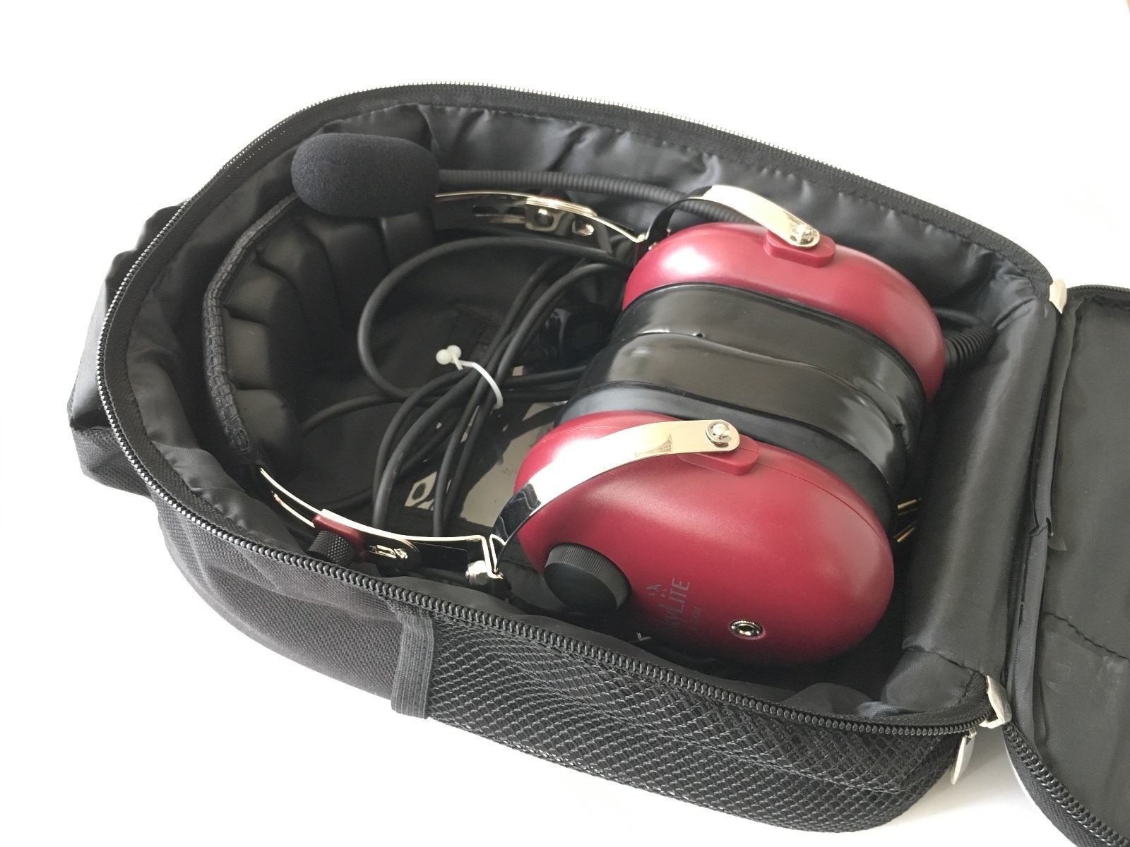 SL-900M Red SkyLite Aviation Pilot MP3 Headset wt Gel, GA Dual Plug ...