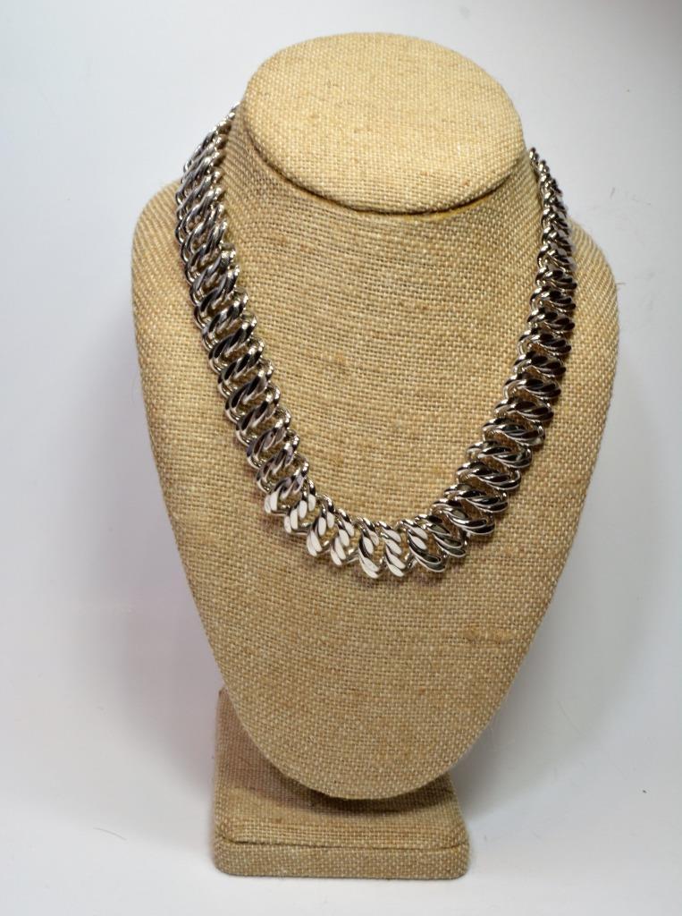 Vintage MONET Stain Steel tone Metal 18" x 3/4" Wide … - Gem