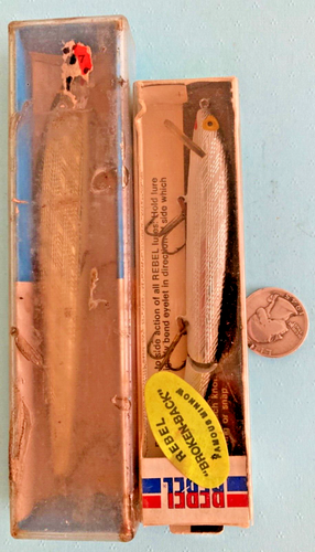 VTG LOT 2 REBEL MINNOWS NOS CRANKBAITS USA NEW VINTAGE FISHING LURES ...