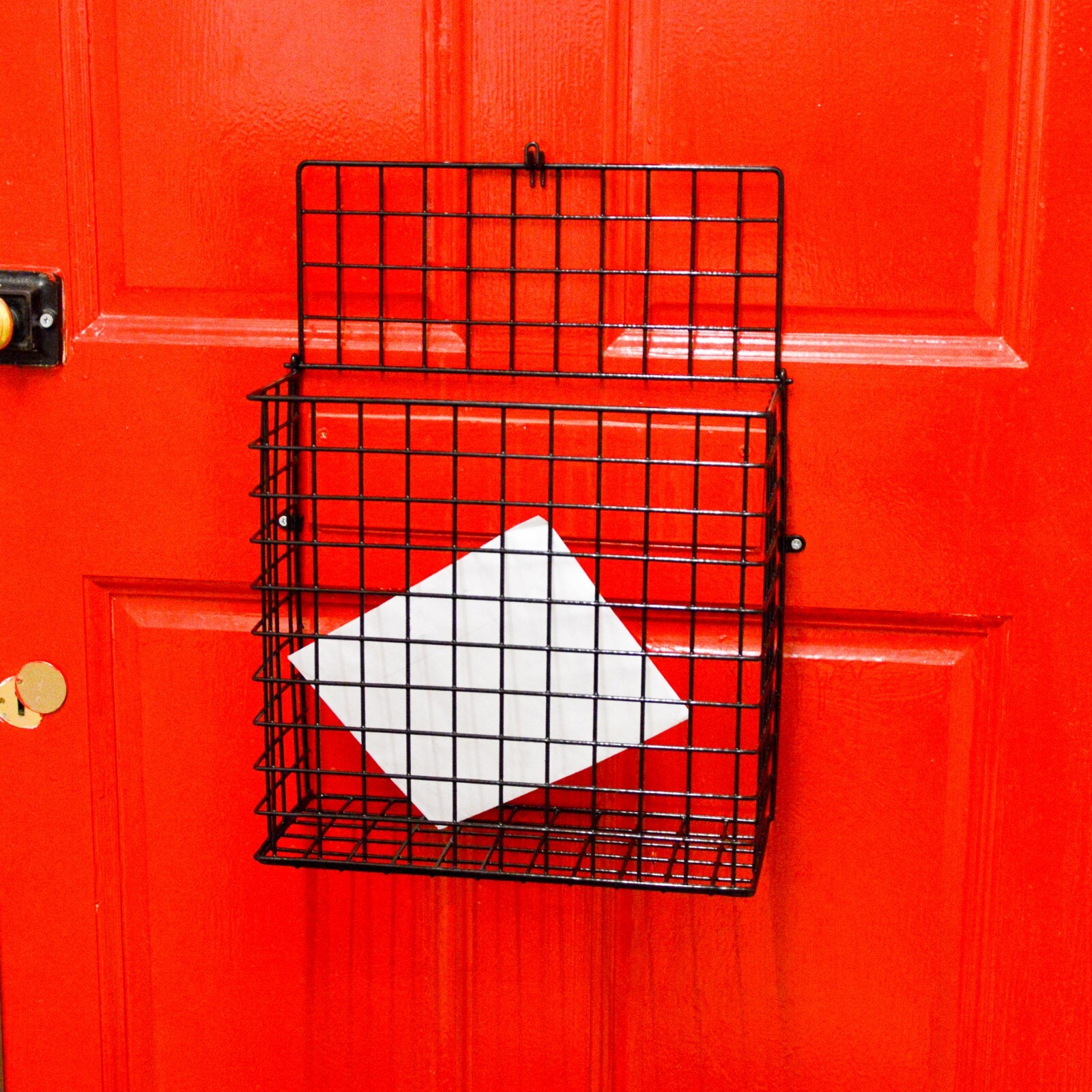 Letterbox Cage Door Mounted Mail Box Letter Guard Basket Post Catcher ...