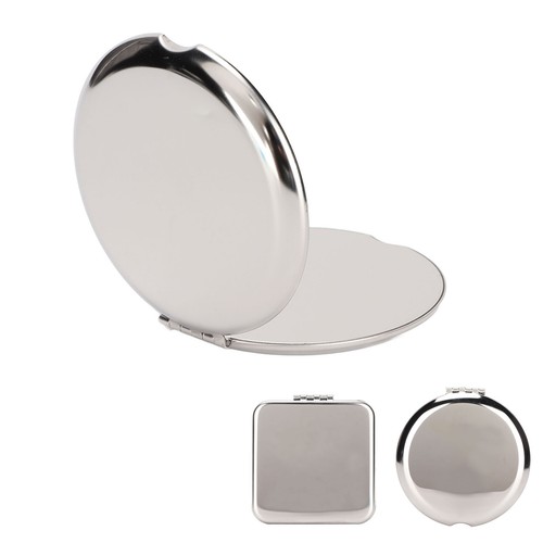 Pocket Mirror Double Sided Foldable Stainless Steel Small Purse Mirror ...