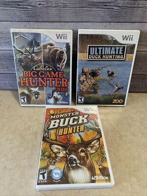 Wii Hunting Games Lot Of Three, Big Game Hunter, Monster Buck, Duck ...