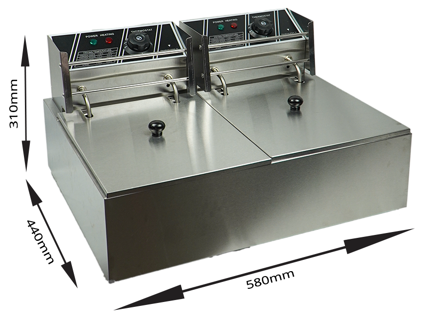 20L Deep Fryer Commercial Bench Top Fast Fryer Stainless Steel AU 2500W ...