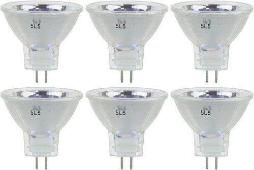 6Pack MR11 Light Bulb, GU4 w/ Open Cover, 20W, 3200K, 20° Narrow, 12V ...