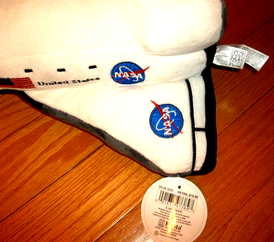 Fiesta Toy NASA Space Shuttle Atlantis Plush *****New With Tags** 16 ...