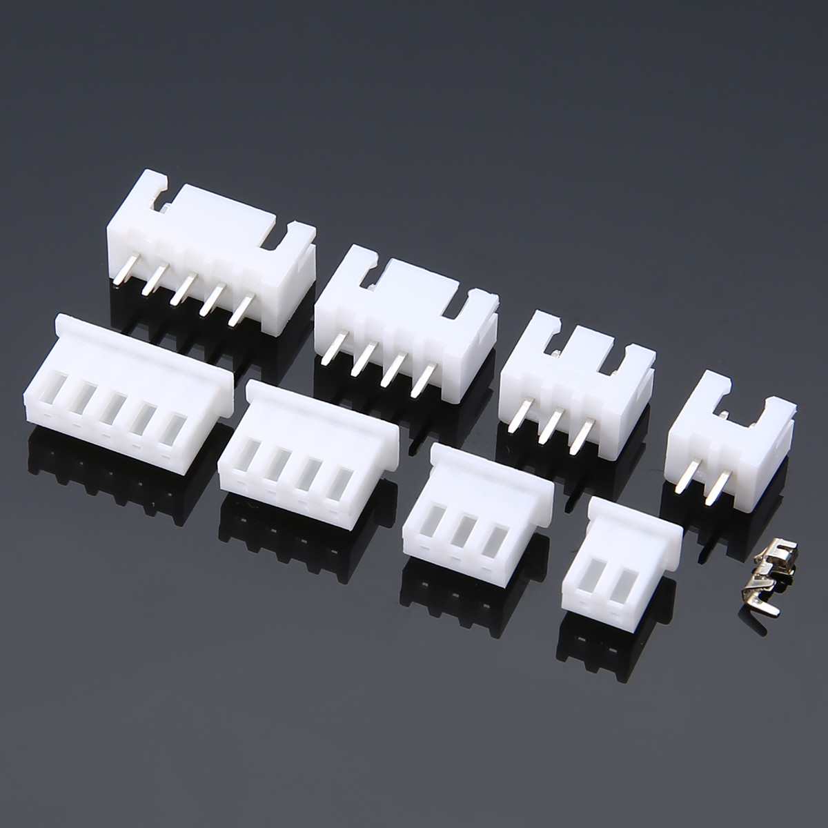 40 Set JST XH Connector 2 3 4 5Pin 2.54mm Right Angle Housing Crimps ...