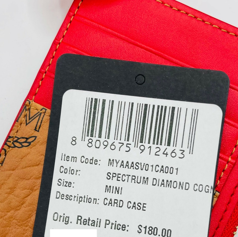 $180 MCM Spectrum Rainbow Logo Visetos Lanyard Card Case MYAAASV01 | eBay