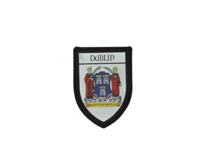 Patch printed embroidery travel souvenir shield city flag dublin ...
