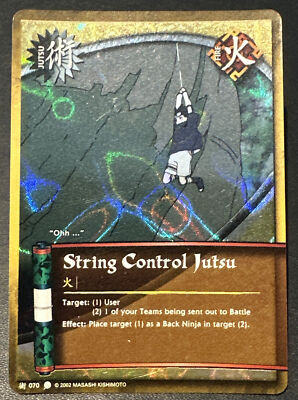 Naruto Card CCG TCG Bandai Holo Foil String Control Jutsu 070 - Used ...