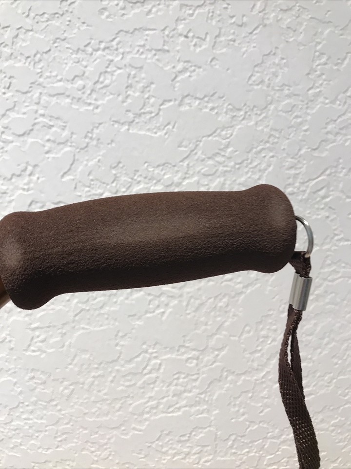 DRIVE OFFSET GRIP CANE- Push Button Height Adjustment-Foam Grip-Bronze ...