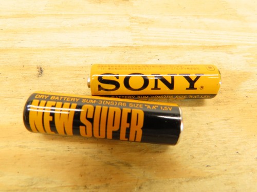 Vintage Collectible Dead Batteries Super Sony AA Yellow Color | eBay