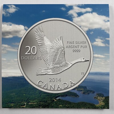 2014 Royal Canadian Mint Canada Goose $20 Fine Silver Original ...