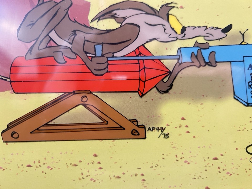 Acme Road Runner Spray Chuck Jones Signed AP 47 of 75 Cel Wile E ...