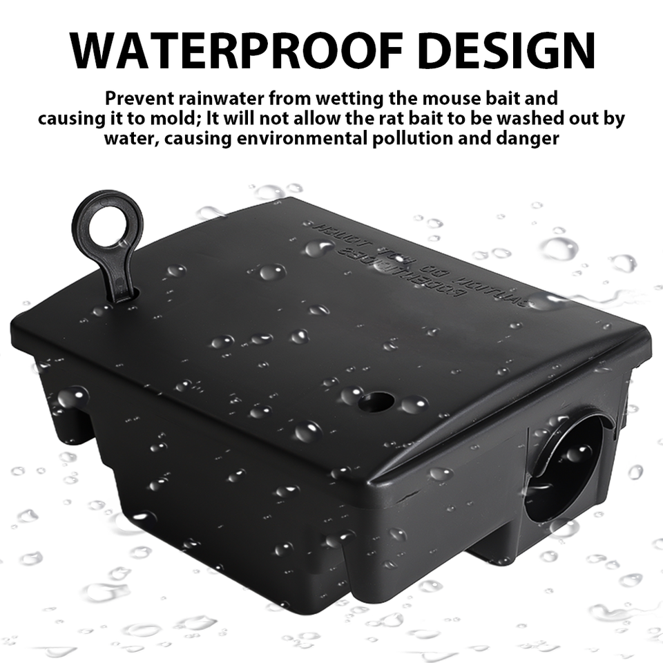1~6x Pest Defence Rat Bait Station Lockable Durable Plastic Keeps Bait ...