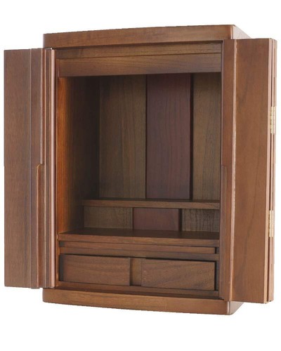 Mini Butsudan Buddhist Home Altars Japanese made by Paulownia Wood Dark ...