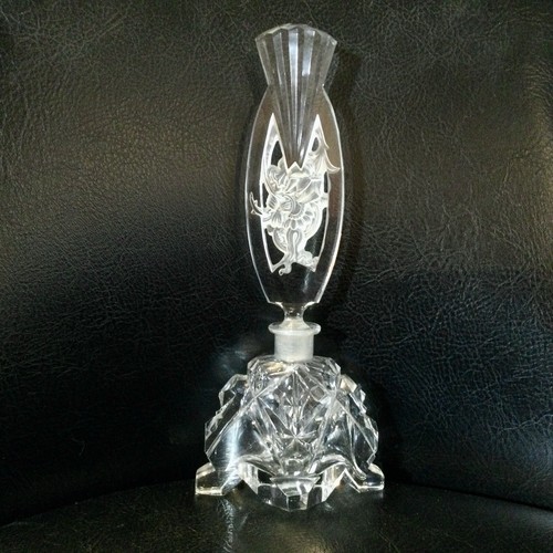Huge 9 Inch Made In Czechoslovakia Perfume Bottle With Dauber | eBay