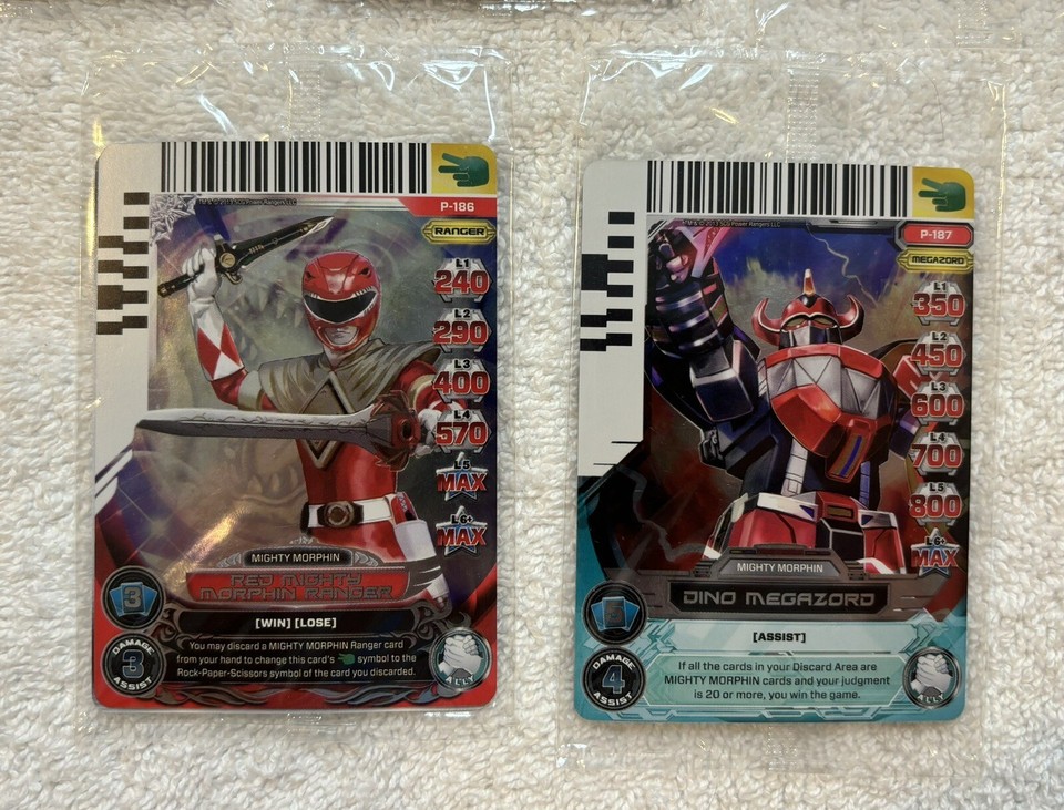 2013 SDCC Power Rangers Promo 5 Card Lot Green Red White Ranger ...