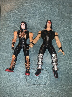 WCW Sting & Brett Hart Slam Force Wrestling Toybiz Marvel Vintage WWE ...