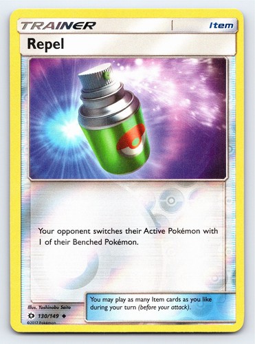 Repel 130/149 Reverse Holo Sun & Moon Base Set Pokemon Card - NM | eBay