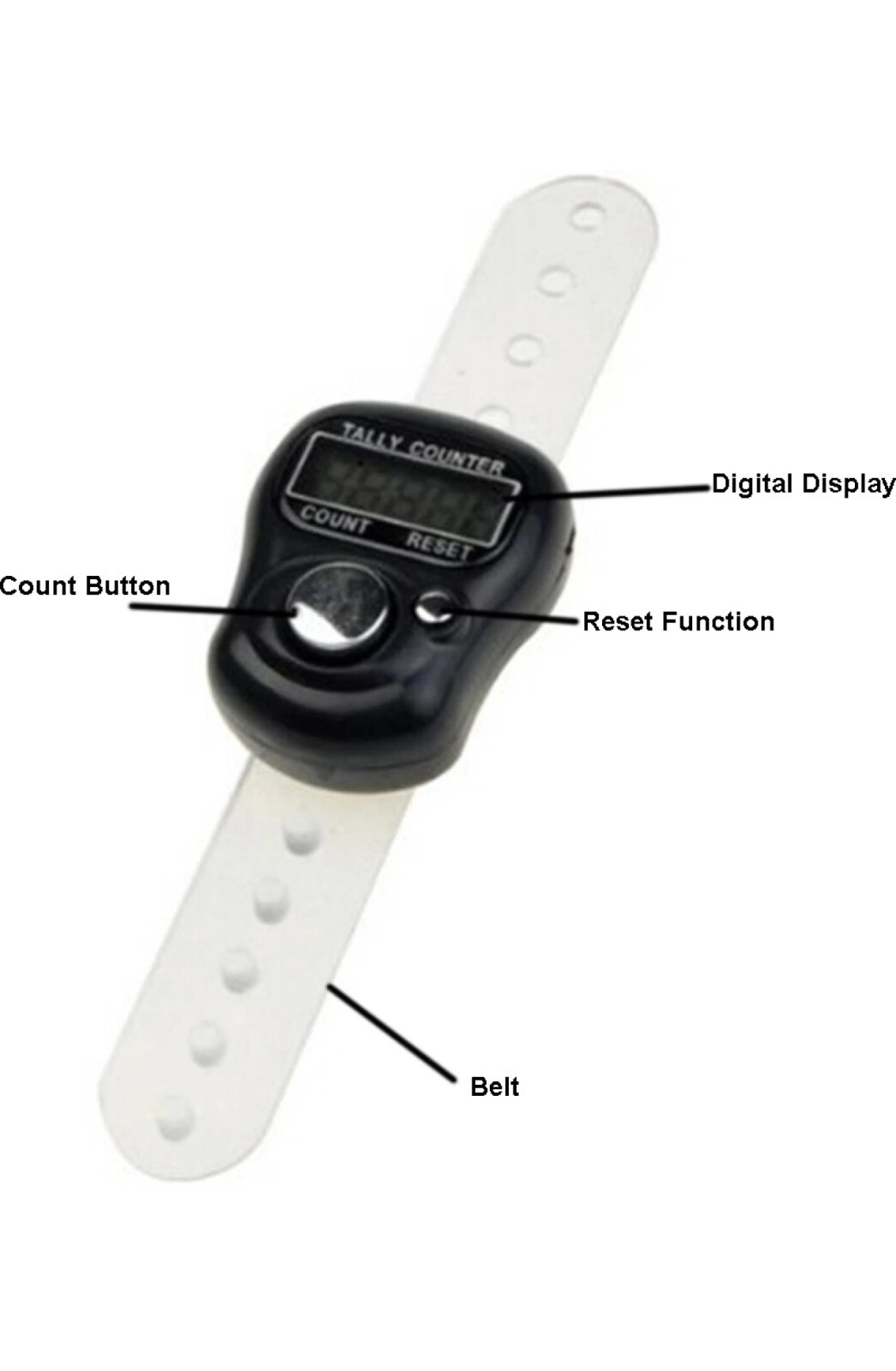 Finger Ring Digital Black Electronic Tasbeeh Tasbih Tally Counter Timer ...