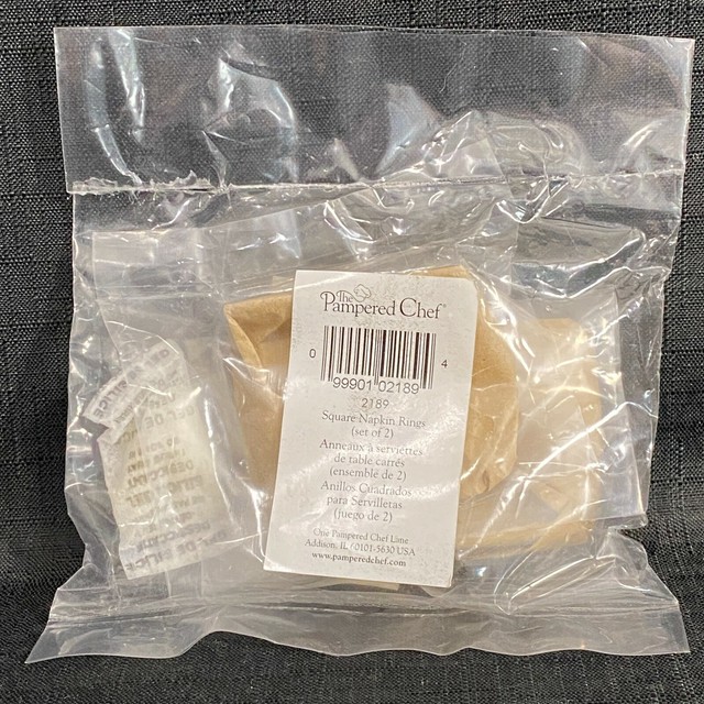 Pampered Chef Square Napkin Rings Set of 2 #2189 for sale online | eBay