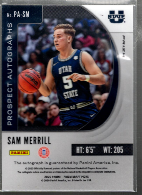A9277 2020-21 Panini Prizm Draft Picks Autographs Fast Break 83 Sam ...
