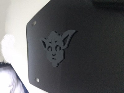 Yoda Face 3d Version -Black with Grey Automobile License Plate Frame ...