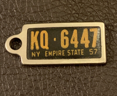 1957 NY DMV tag - New York Mini License Plate Key Chain Tag Disabled ...