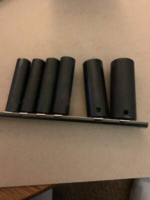 Lot of 6- 3/8” Drive 6 Point Metric Deep Well Impact Sockets | eBay