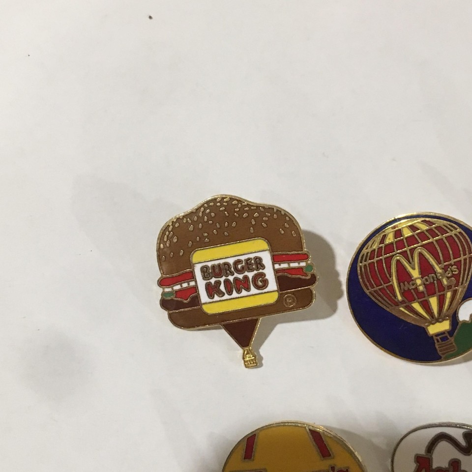 Vintage 80s Fast Food Hot Air Balloon Pins Lot Burger King McDonalds ...