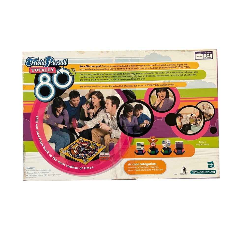 Trivial Pursuit Totally 80s Board Game Parker Brothers Complete | eBay