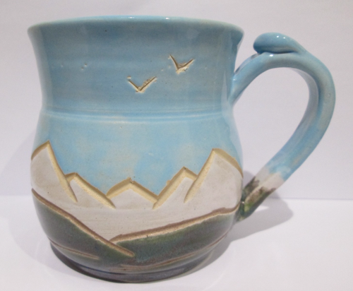 Alice Buttress Carrbridge Studio Pottery Coffee Tea Mug Cup Mountains ...