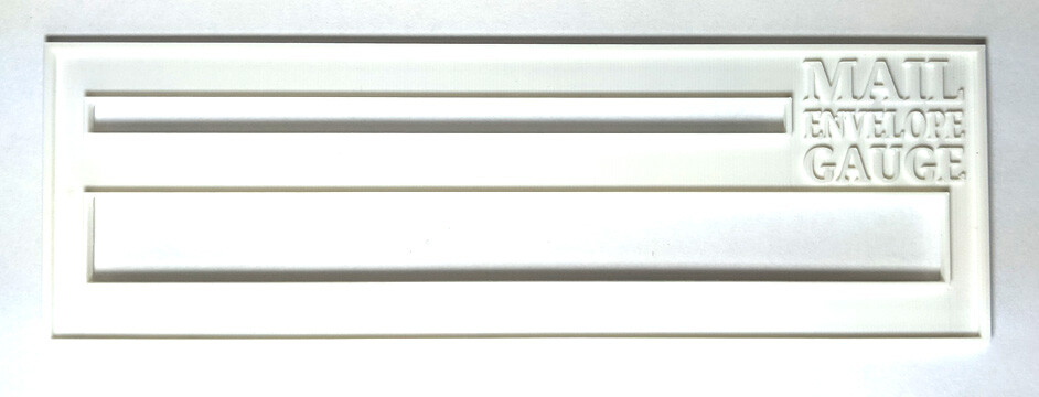 USPS measurement tool, flat envelope thickness gauge, mail shipping ...