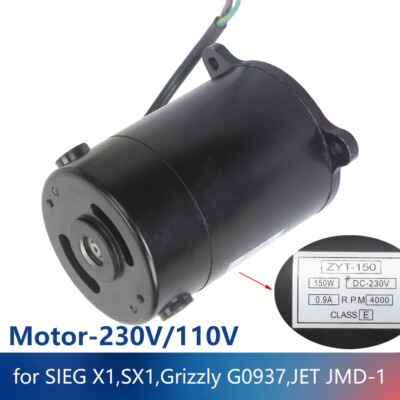 Mini Mill DC Brushed Motor ZYT-150W SIEG X1,SX1,M1,Grizzly G0937,M1015 ...